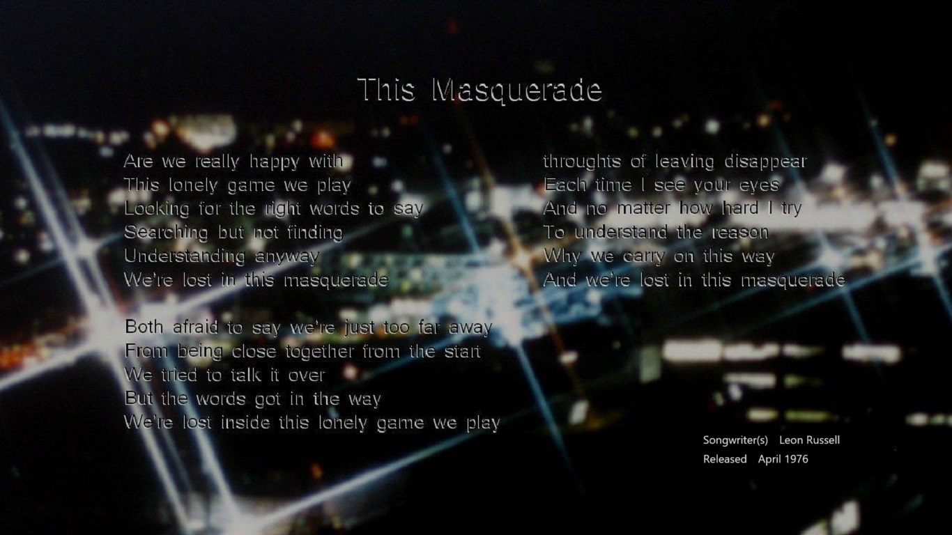 This Masquerade／Carpentersを英語で歌う【発音の出来ない人向け】: 以和為貴～和行浪士